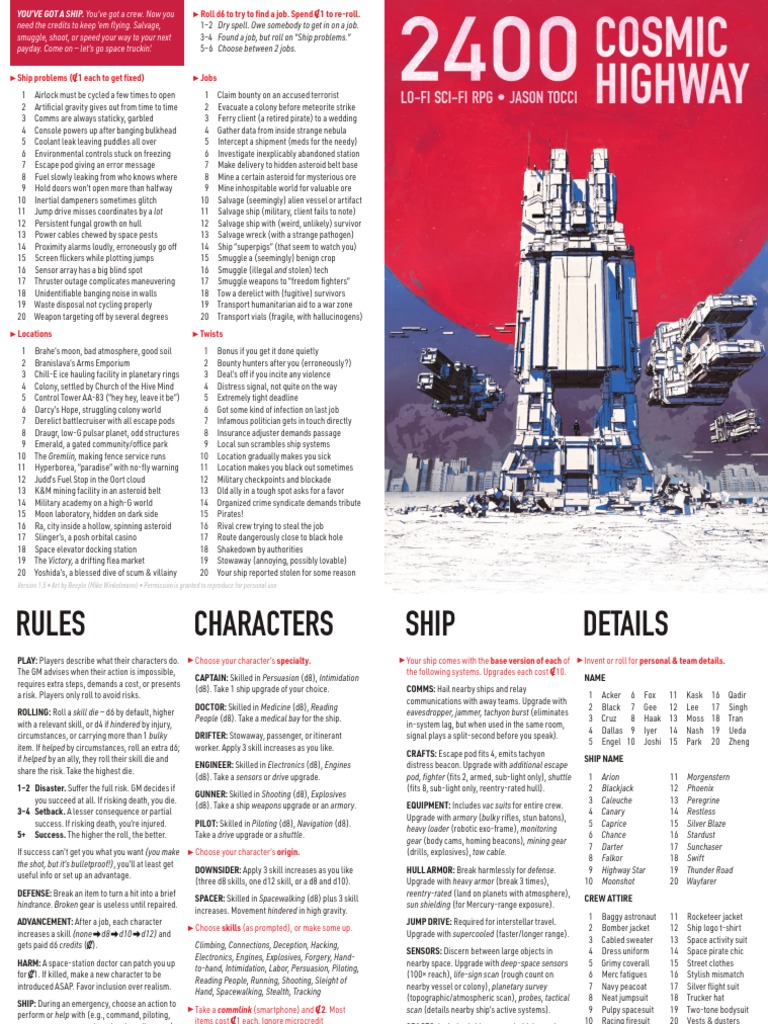 2400 Cosmic Highway v1.5 Spreads | PDF
