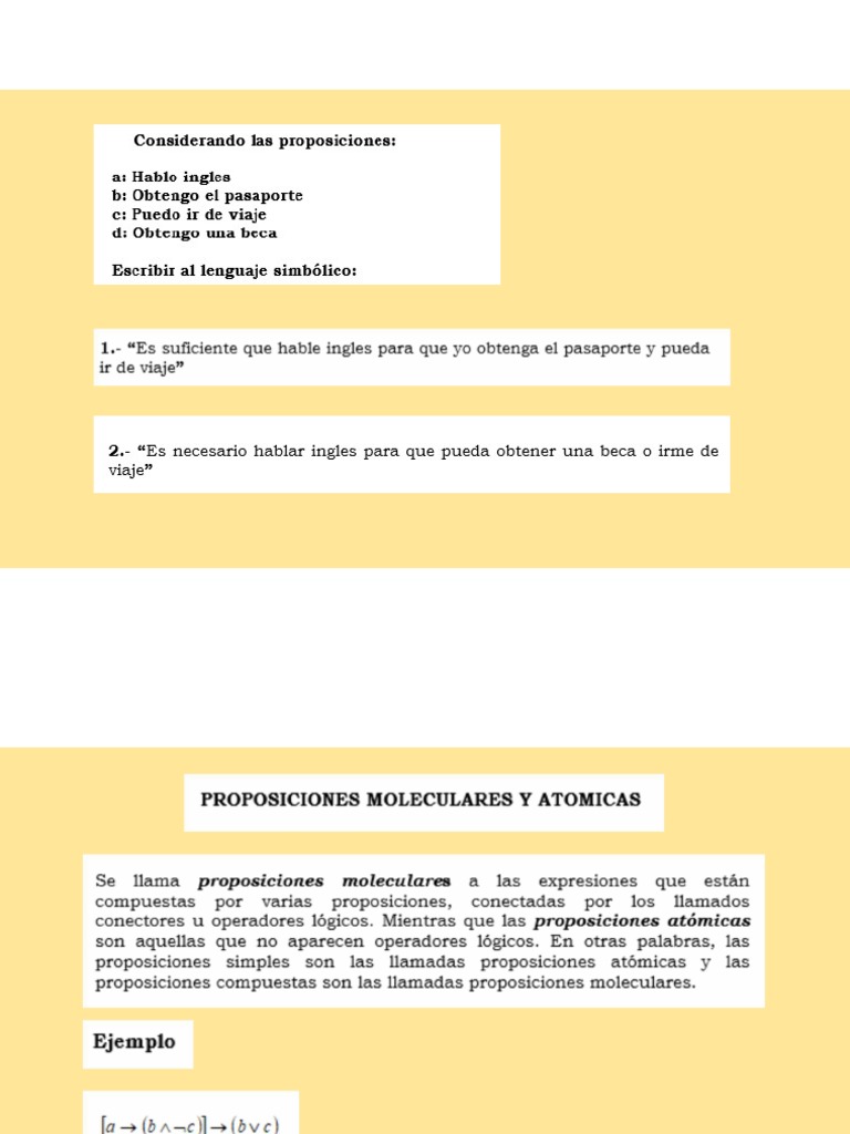 Clase 5 Proposiciones Moleculares y Atómicas. | PDF