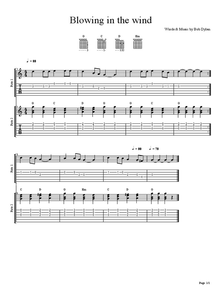 Blowing in The Wind | PDF