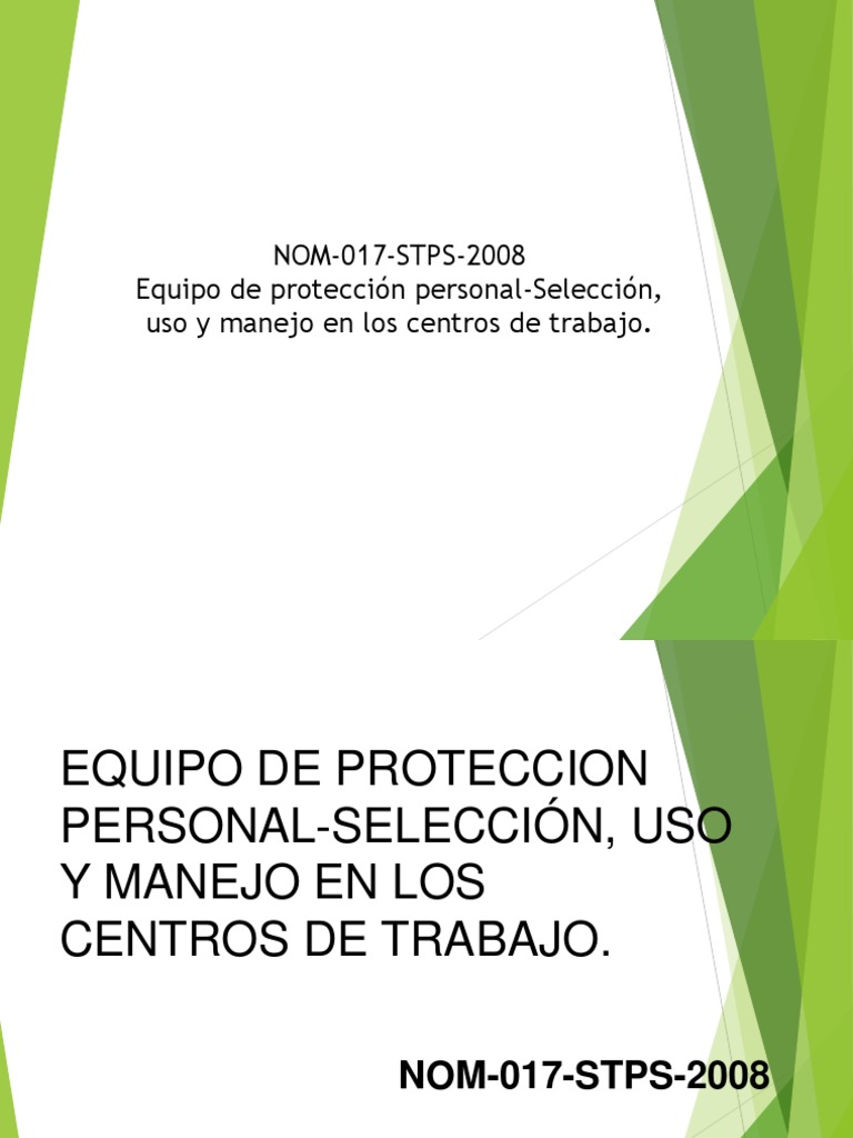 Presentación NOM-017-STPS | PDF | Informática | Tecnología