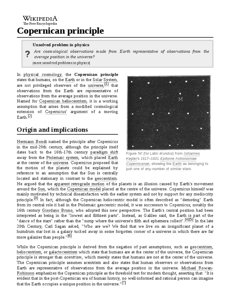 Copernican Principle | PDF | Science | Scientific Method