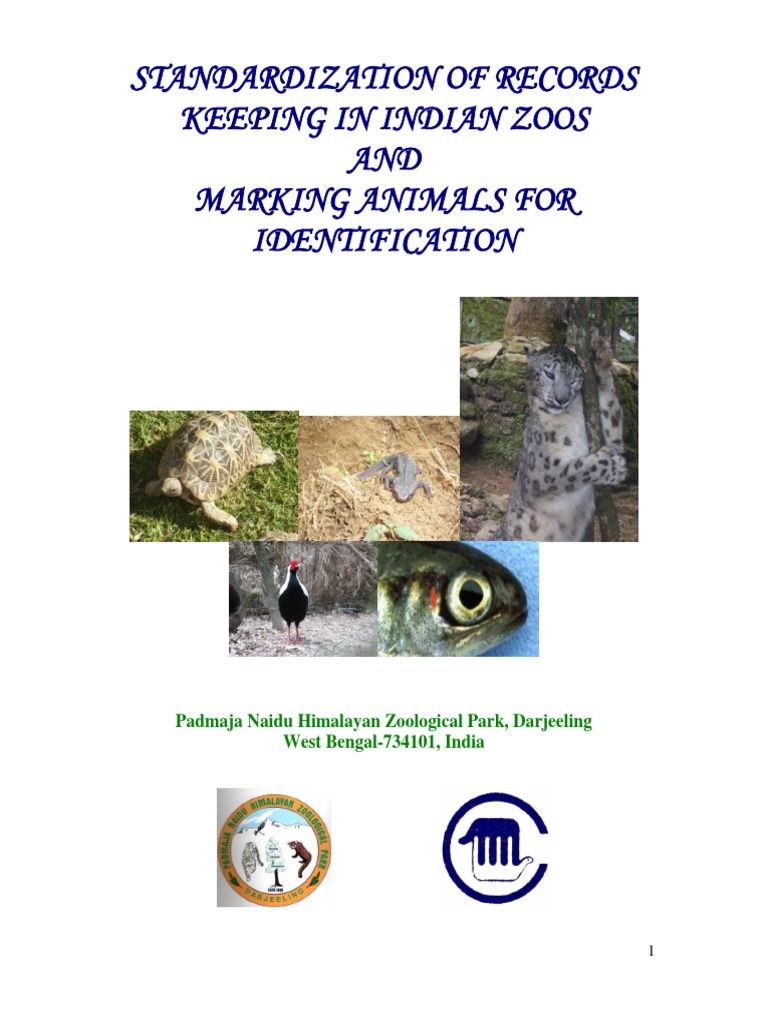 Final Report of The Project On Record Keeping in Zoos by Darjeeling Zoo ...