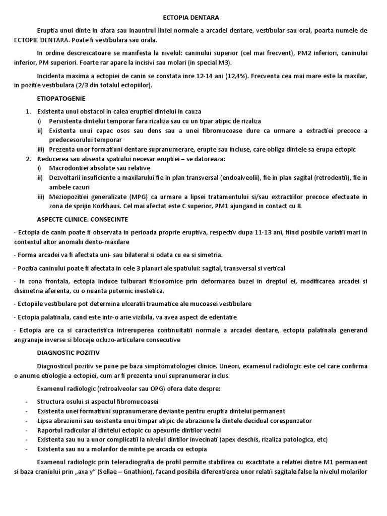 Ectopia Dentara | PDF
