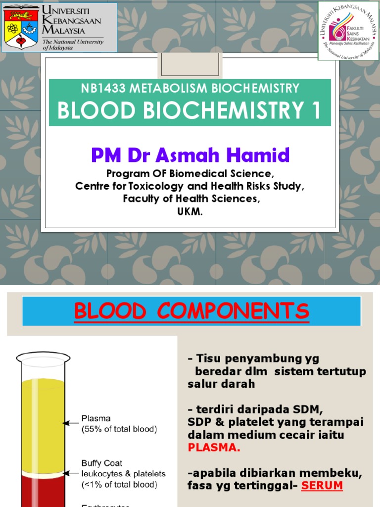 Blood Biochemistry 1 | PDF