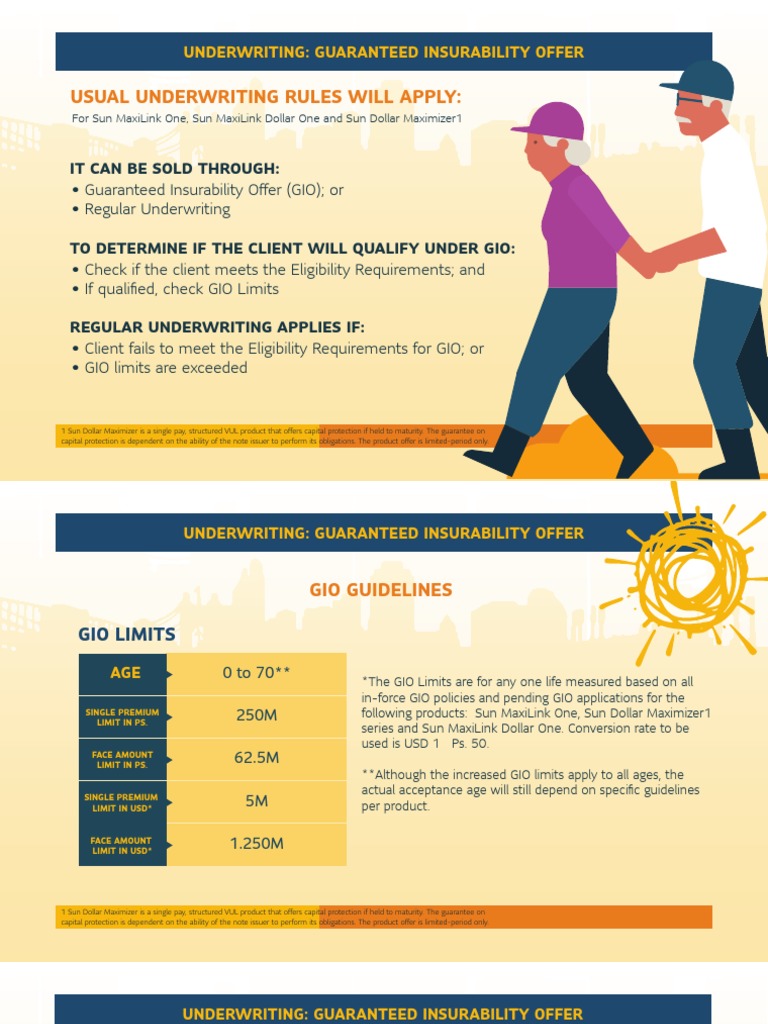 Guaranteed Insurability Offer (GIO) Guidelines | PDF | Underwriting ...