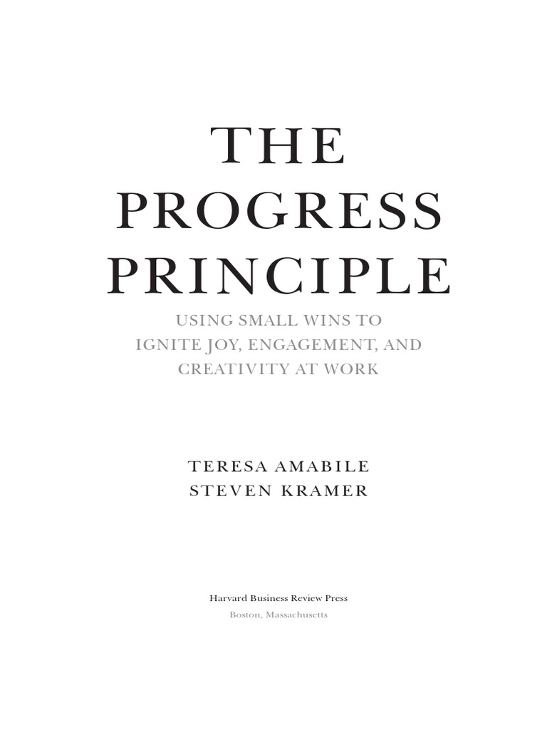 Amabile_The_Progress_Principle_Title_page-TOC | PDF