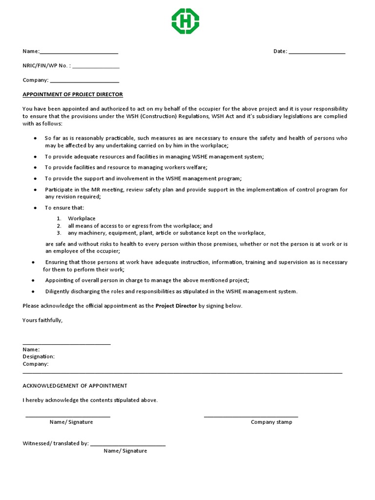 LOA Form | PDF | Occupational Safety And Health | Safety