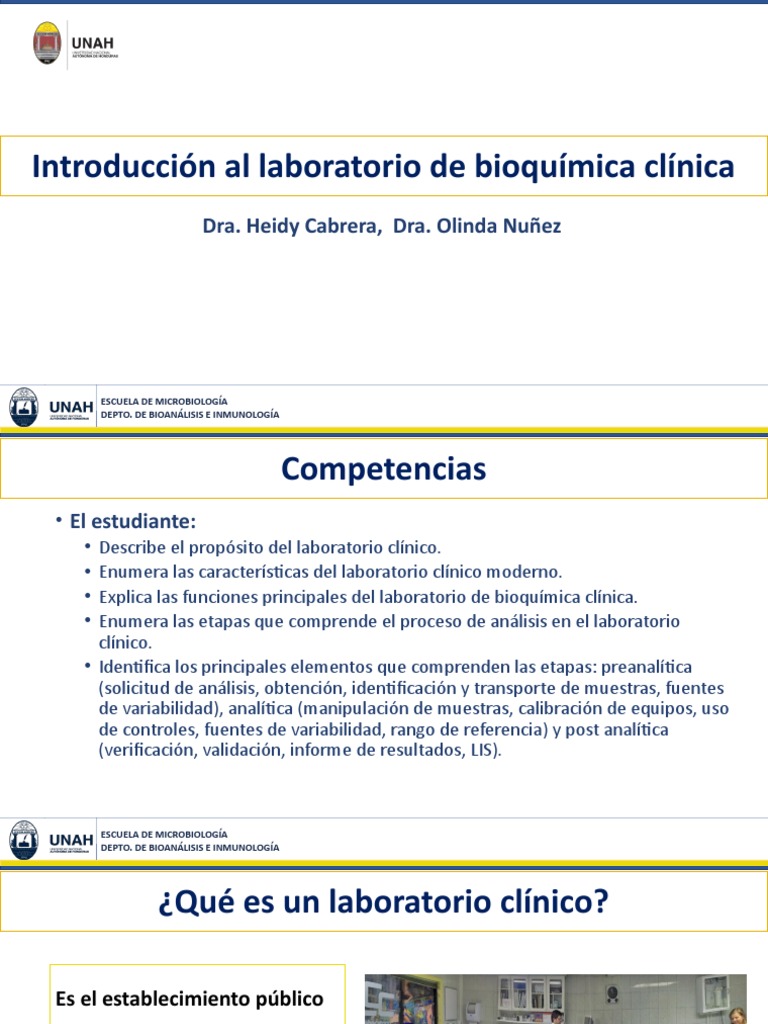 1-Introducción Al Laboratorio de Bioquímica Clínica | PDF | Exactitud y precisión | Laboratorios