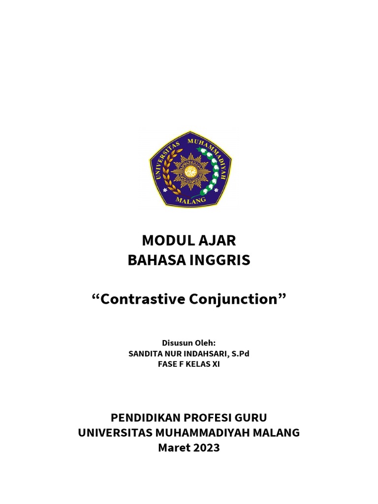 Modul Ajar Constractive Conjunction | PDF