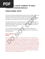Small Things Analysis by Nthikeng Mohlele | PDF | Love | Narration
