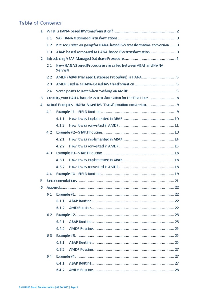 HANA-Based SAP BW Transformation | PDF | Parameter (Computer ... HANA-Based SAP BW Transformation | PDF | Parameter (Computer ...