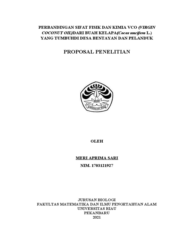 Draf Proposal Meri - 060122 | PDF