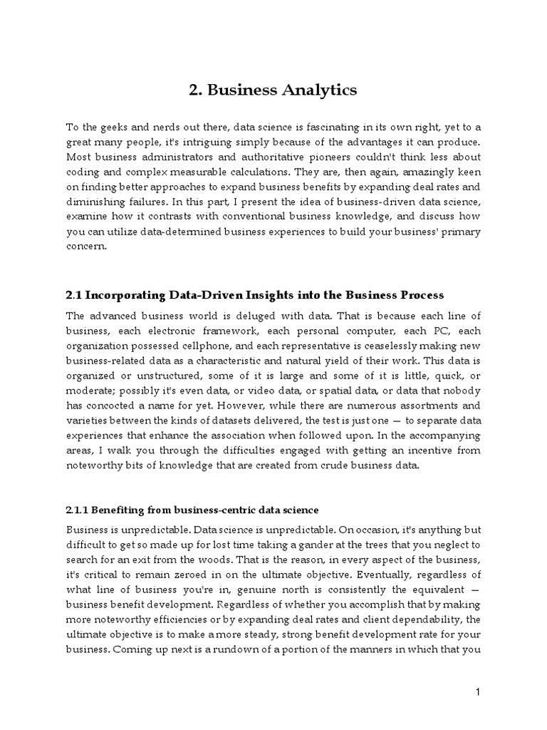 Business Analytics | PDF | Data | Business Intelligence