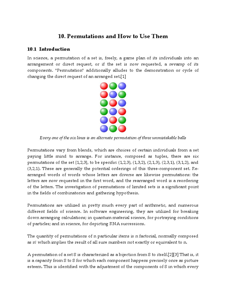 Permutations and How To Use Them | PDF | Permutation | Mathematics