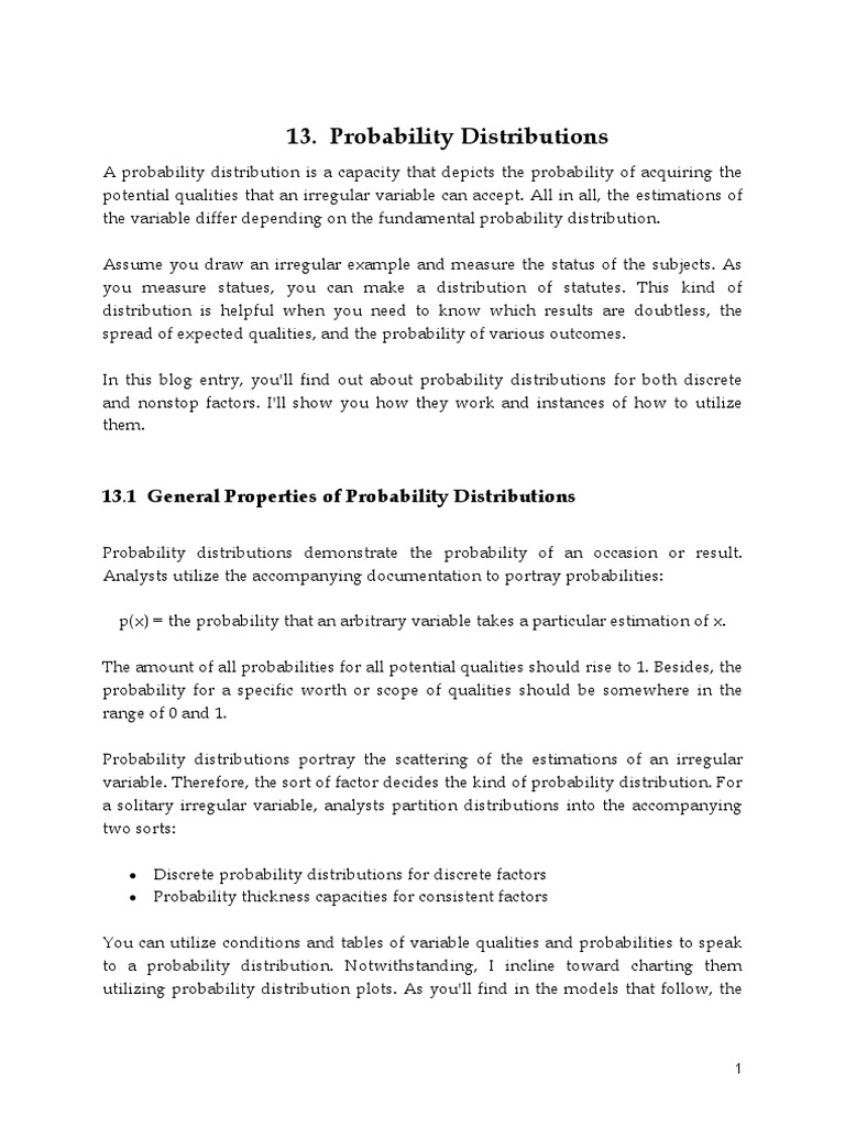 Probability Distributions | PDF