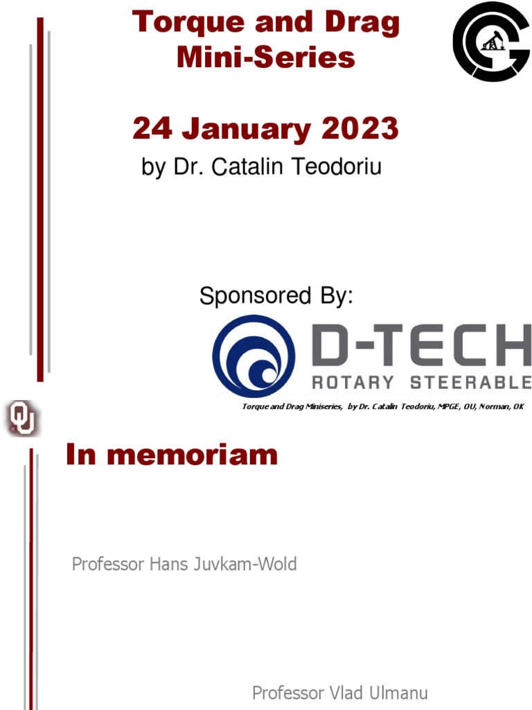 Torque and Drag Episode 3 DR Catalin Teodoriu 1675039945 | PDF ...