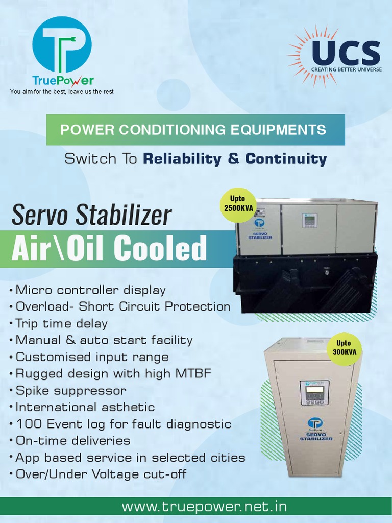 True Power - Servo Stabilizer | PDF | Manufactured Goods | Metrology