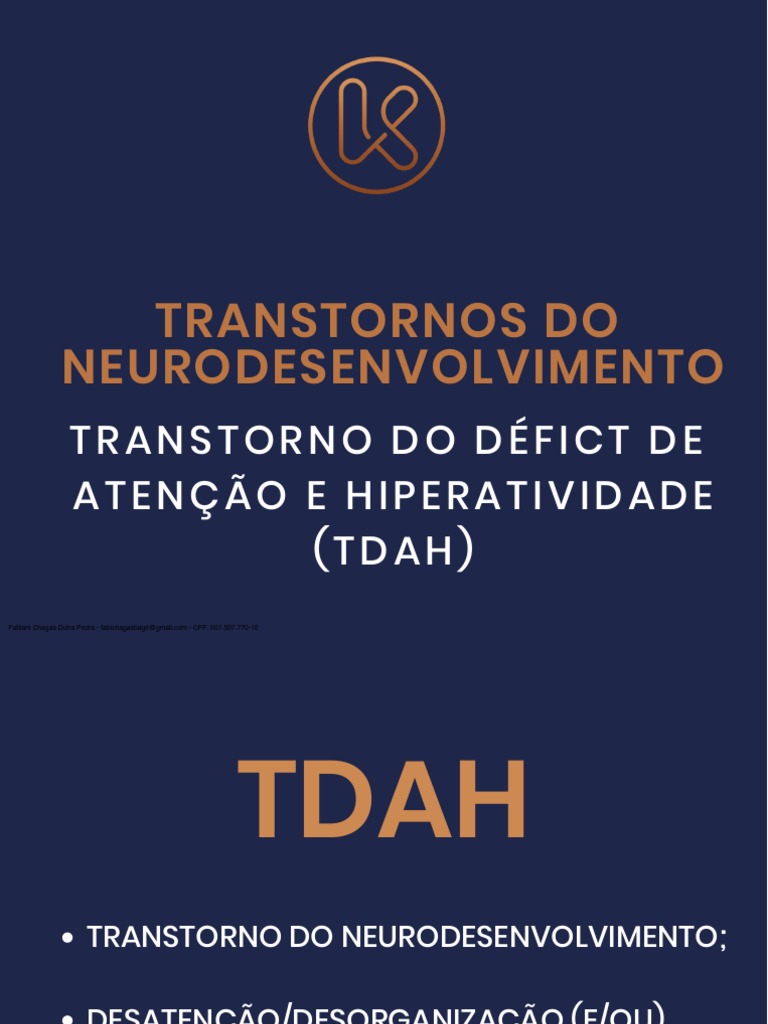 Tdah DSM | PDF | Transtorno de déficit de atenção e hiperatividade ...
