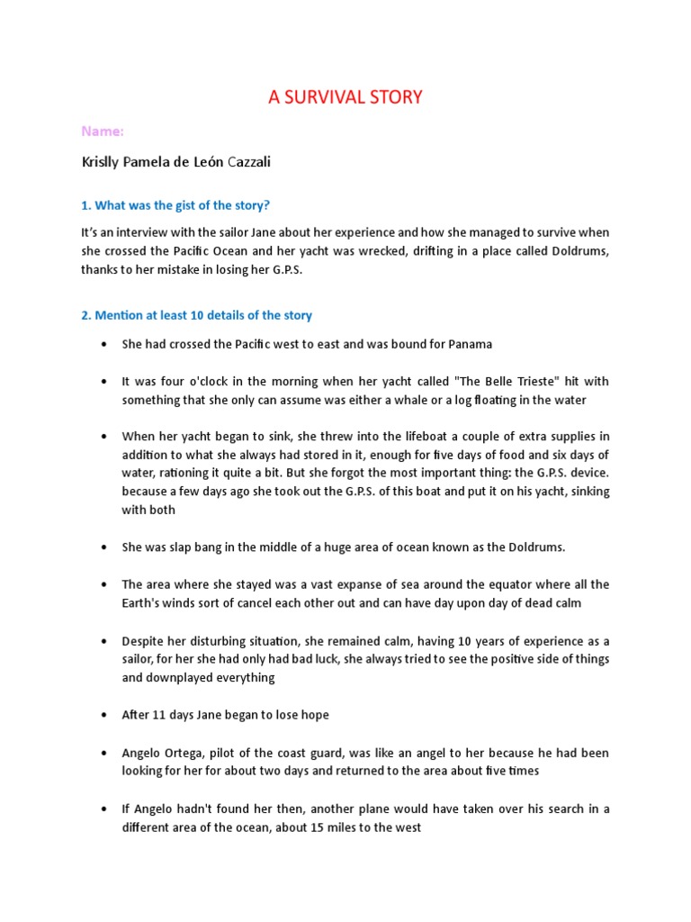 A Survival Story | PDF