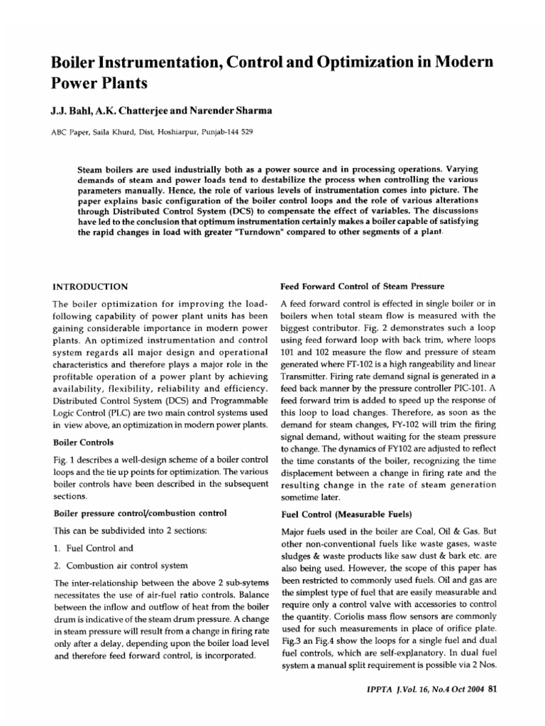 IPPTA 164-81-85 Boiler Instrumentation Control | PDF | Boiler ...