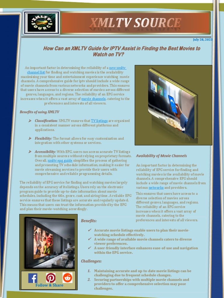 How Can An XMLTV Guide For IPTV Assist in Finding The Best Movies To Watch On TV | PDF | Business