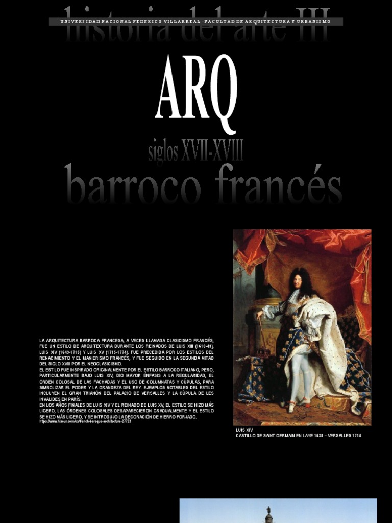 Barroco Frances | PDF | Palacio de Versalles | Diseño arquitectonico