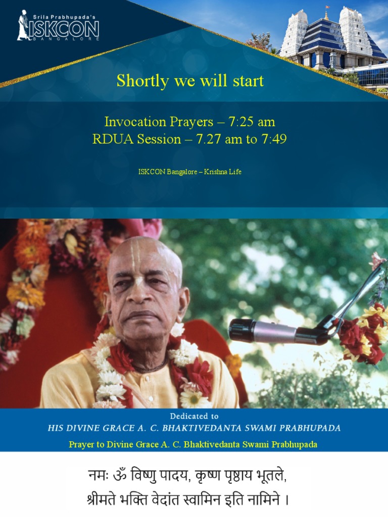 Invocation Prayers for ISKCON Devotees | PDF | Art | Poetry