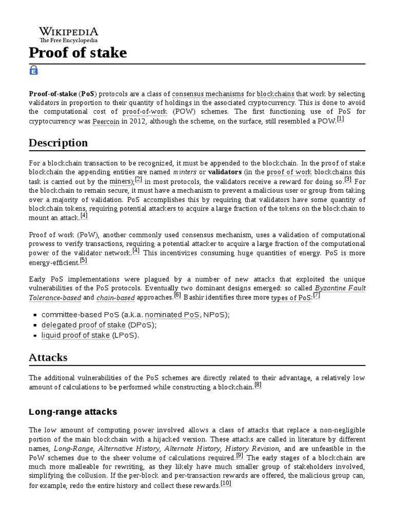 Proof of Stake | PDF