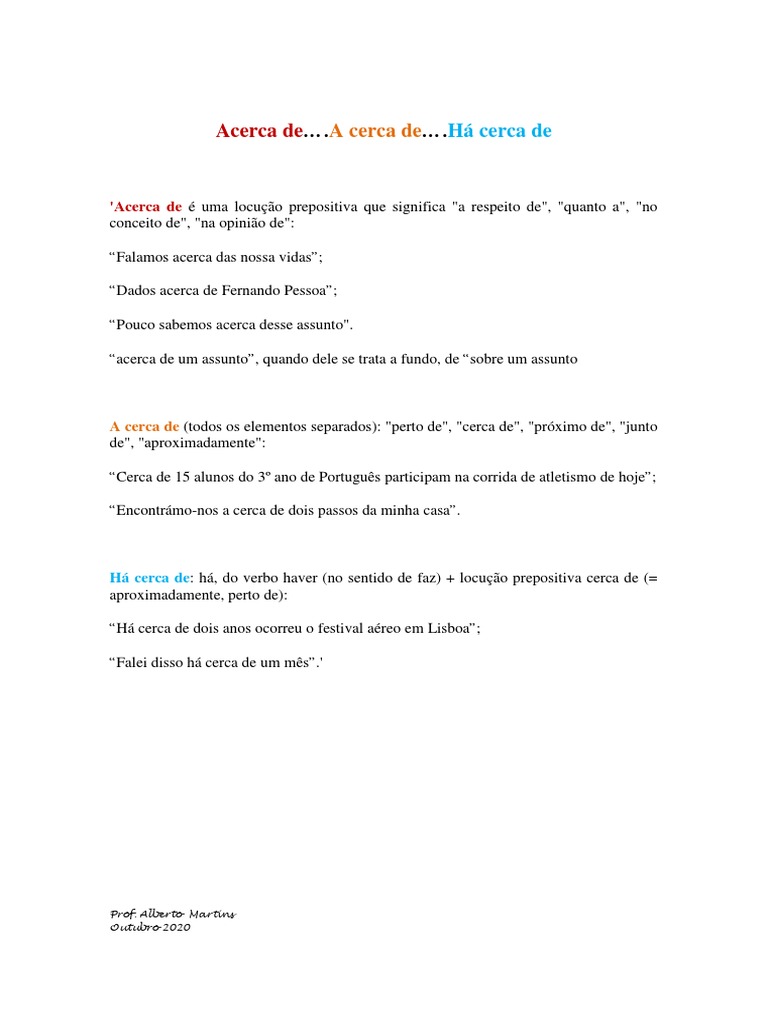 Acerca de .A Cerca de .Há Cerca de | PDF