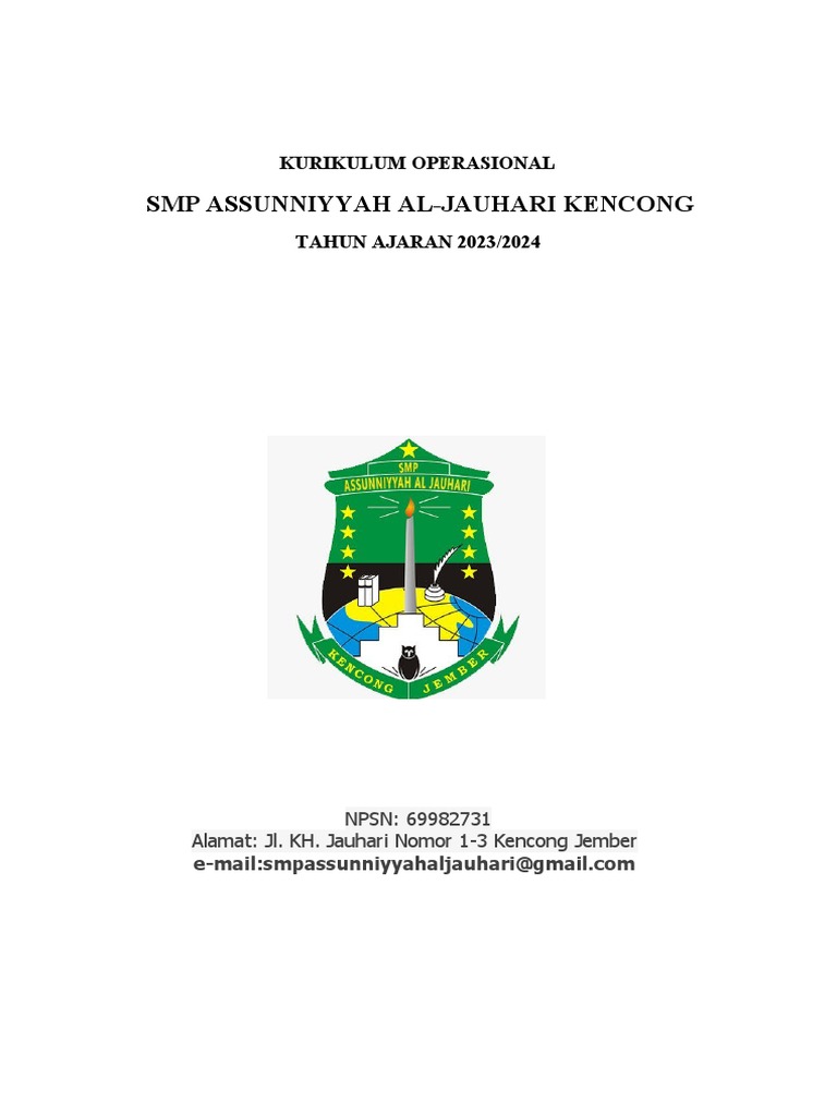 Kosp Dan p5 SMP Assunniyyah Al Jauhari Kencong Jember | PDF