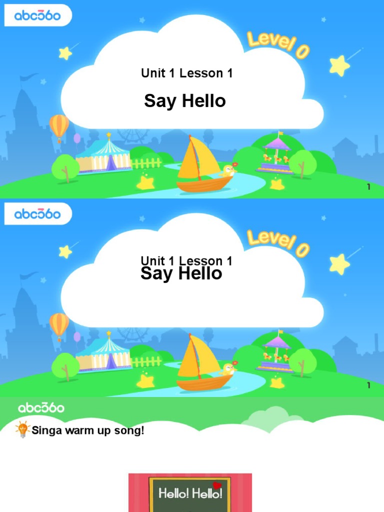 Unit 1 Lesson 1: Say Hello Activities | PDF