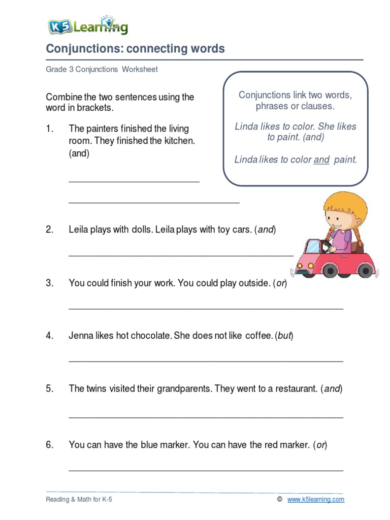 Grade 3 Conjunctions and But or B | PDF