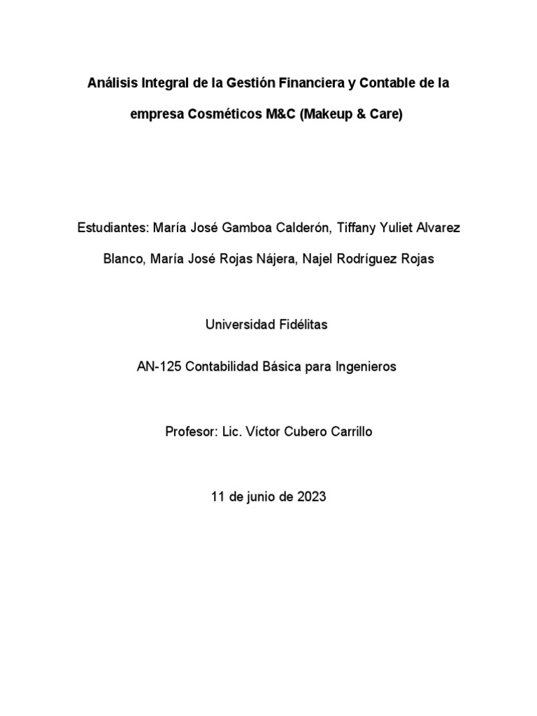 Avance 1 Contabilidad | PDF | Contabilidad | Business