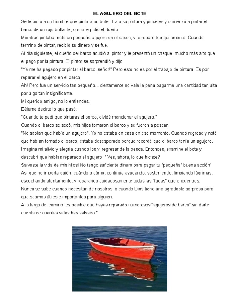 El Agujero Del Bote | PDF