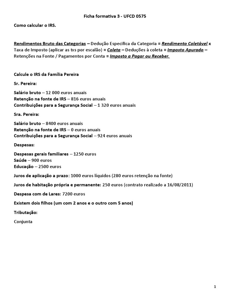 Ficha Formativa 3 UFCD 0575 | PDF