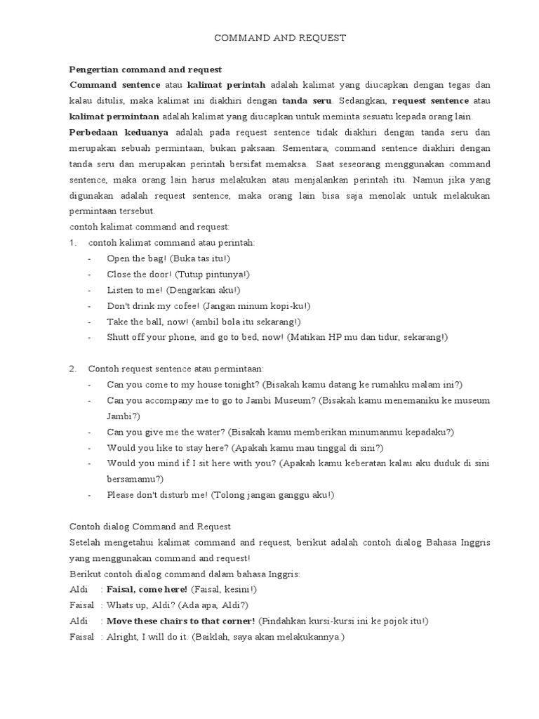 Command and Request | PDF