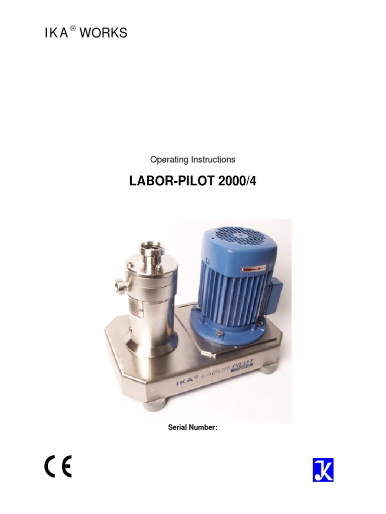 IKA Works: LABOR-PILOT 2000/4 | PDF | Pump | Electric Motor