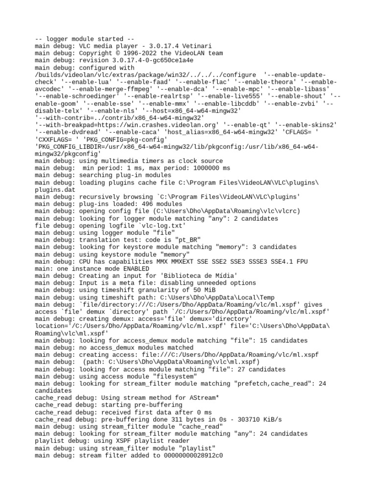 VLC Log | PDF