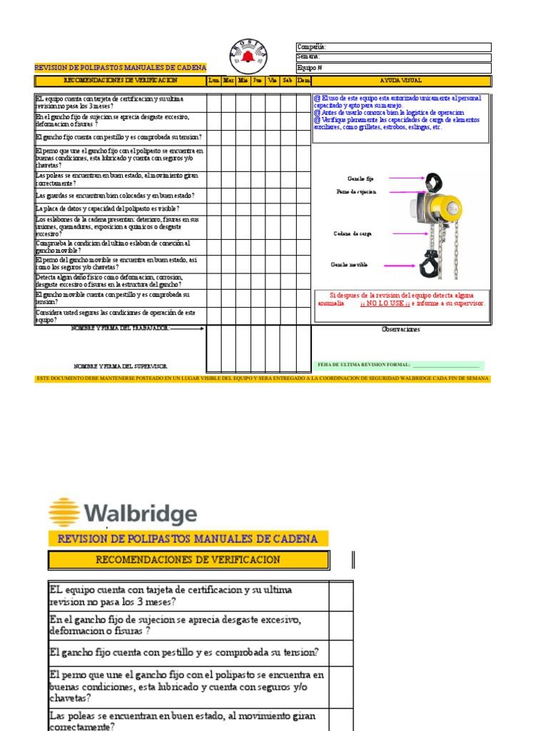4 Polipastos Manuales de Cadena | PDF | Ingeniería mecánica