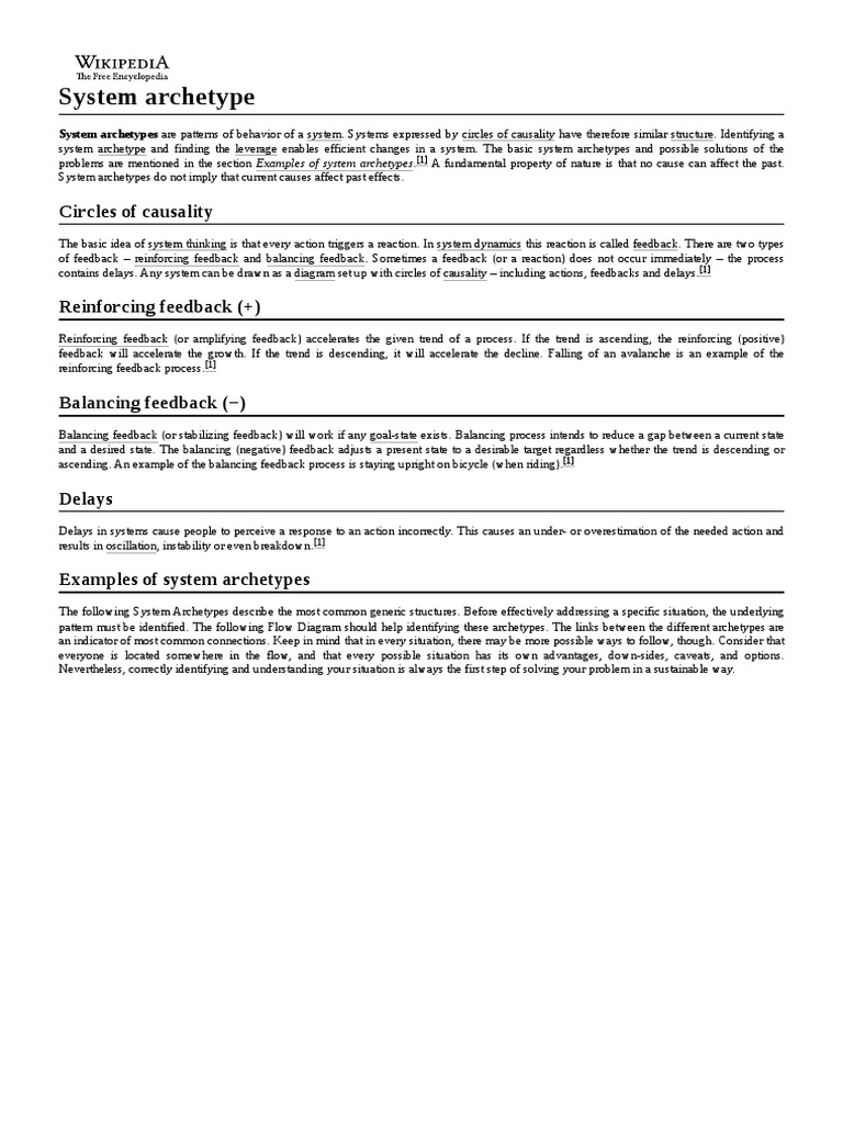 System Archetype | PDF