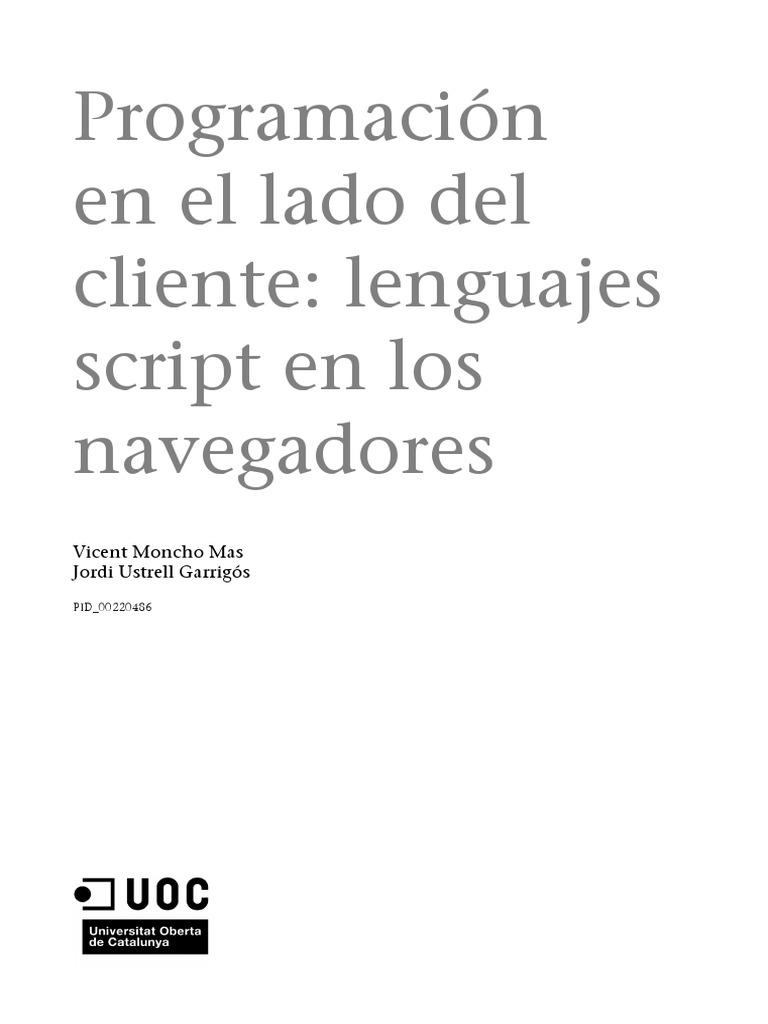 Programación web_Módulo 1_Programación en el lado del cliente, lenguajes script en los ...