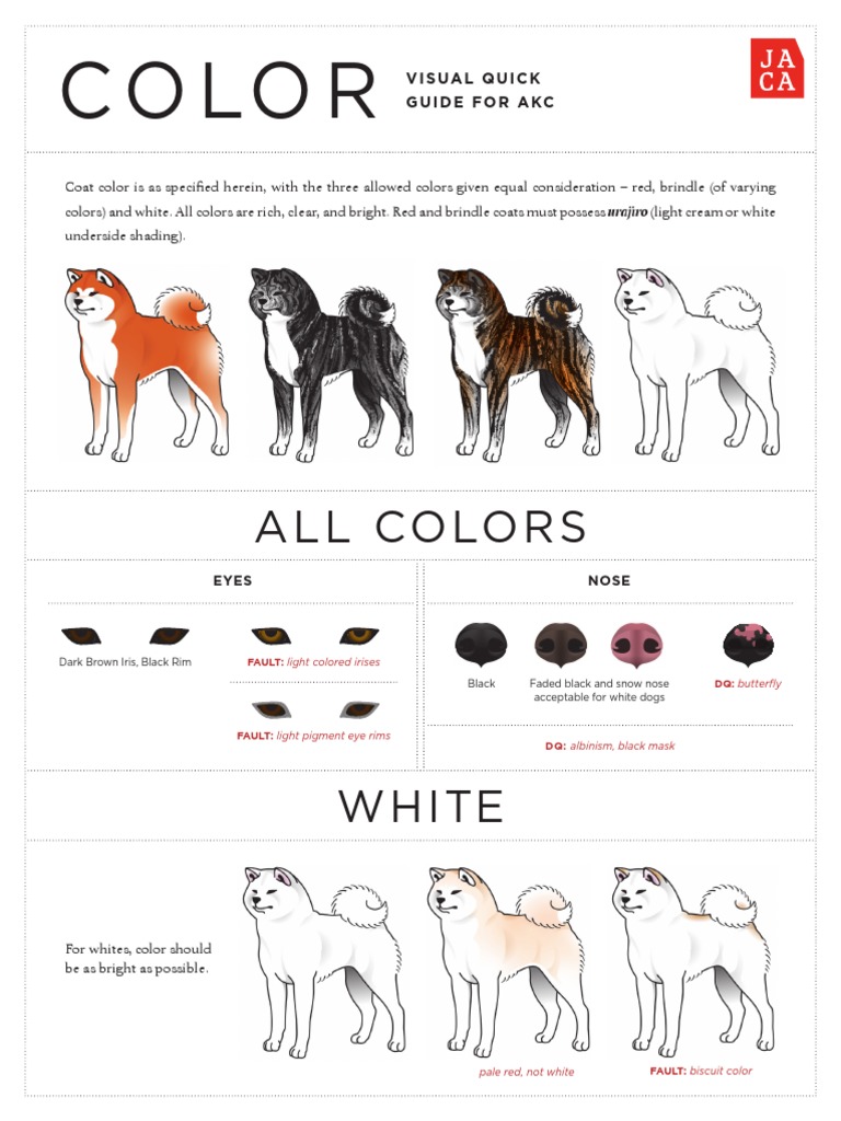 Akita Inu JACA-AKC-Color-Guide | PDF