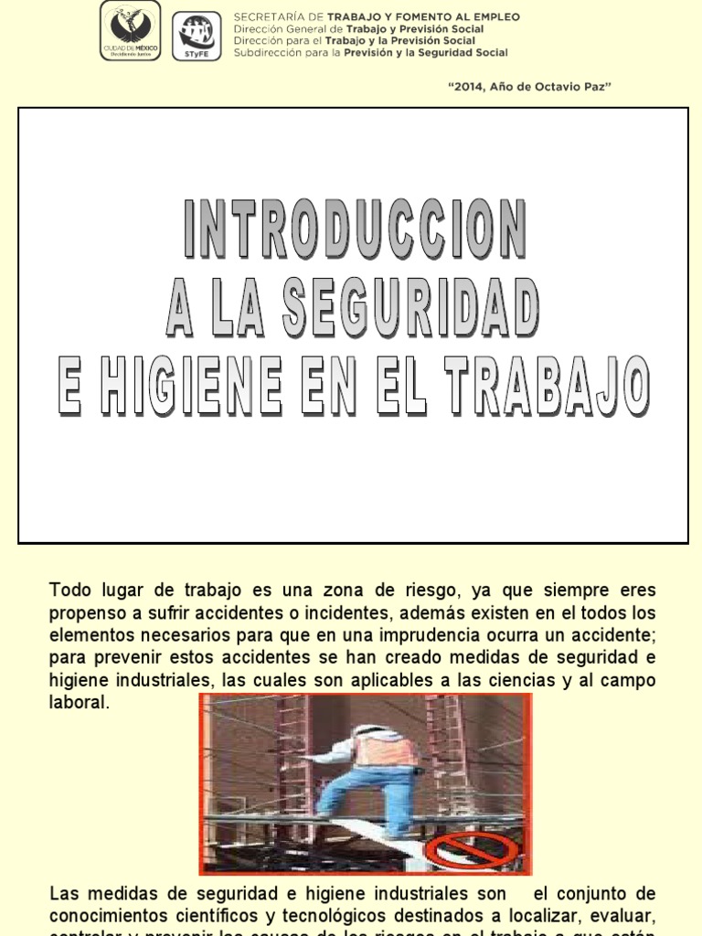 Int - Seg. e Higiene 1 | PDF | Riesgo | La seguridad