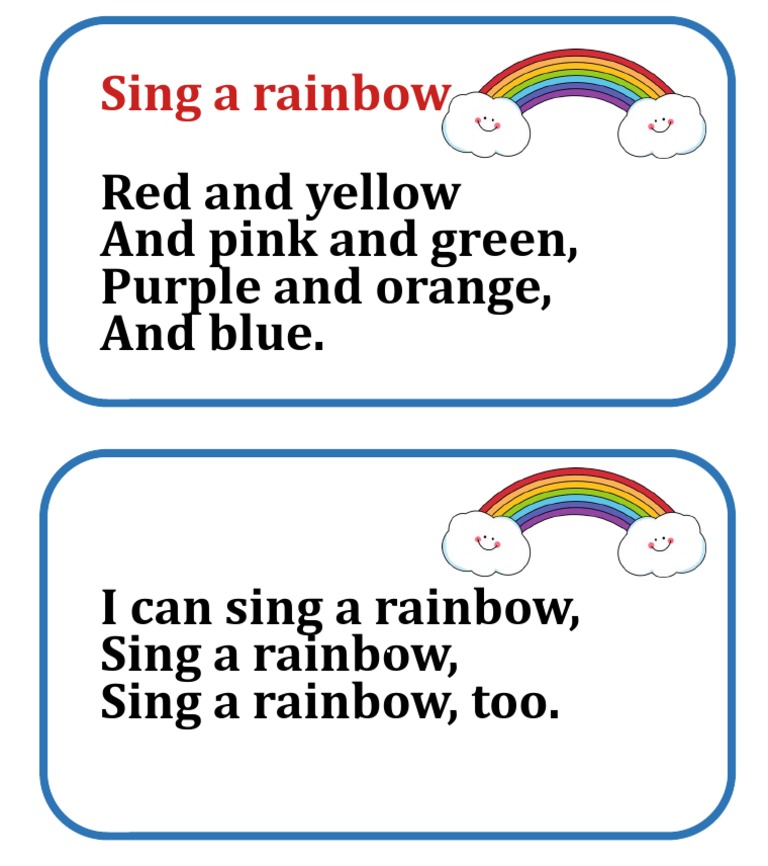 "Sing a Rainbow: Colorful Lyrics" | PDF | Art