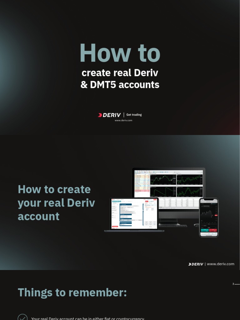 How To: Create Real Deriv & DMT5 Accounts | PDF | Cryptocurrency ...