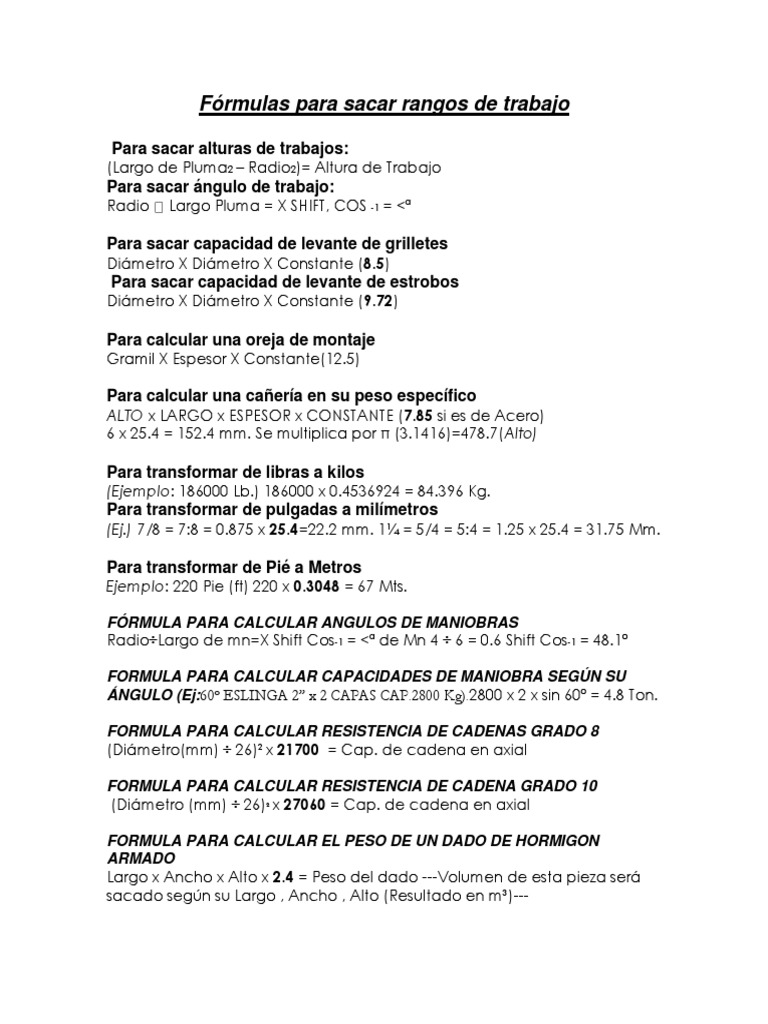 Formulas | PDF