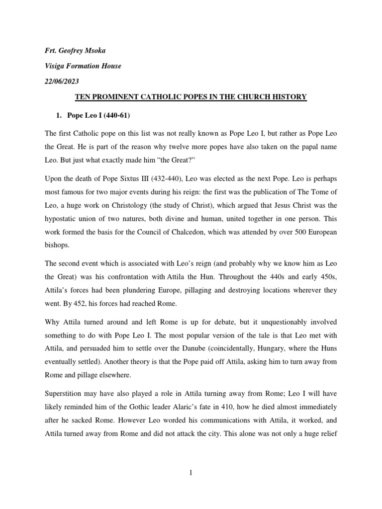 Prominent Popes by Msoka | PDF | Pope | Crusades