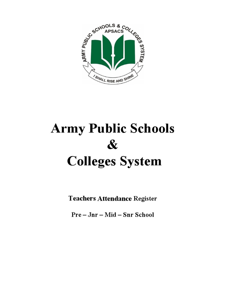 FINAL Teacher Attendance Register | PDF