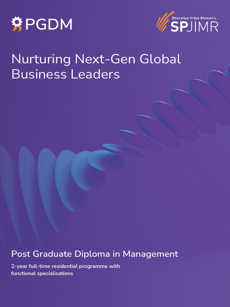 PGDM Brochure | PDF | Master Of Business Administration | Strategic Management