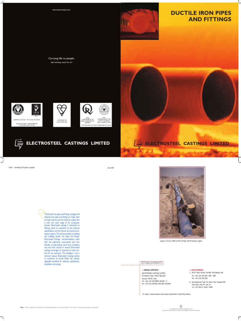 DCI Pipe Brochure | PDF | Pipe (Fluid Conveyance) | Cast Iron